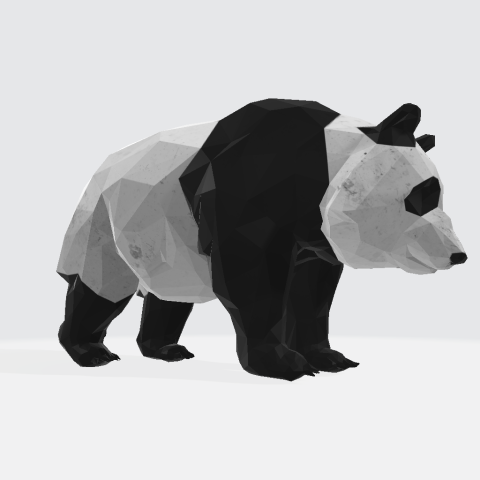 Panda - low poly 3D Model Free glb Download - Get3DModels
