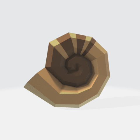 Nautilus shell low poly 3D Model Free glb Download - Get3DModels
