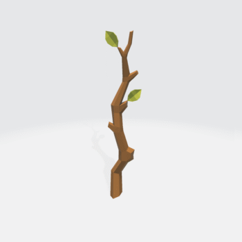 Tree branch Low Poly 3D Model Free glb Download - Get3DModels