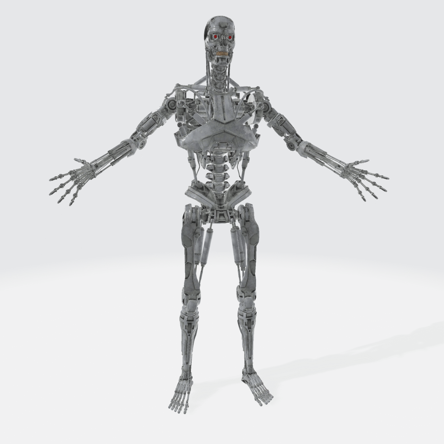 Terminator Endoskeleton 3D Model Free glb Download - Get3DModels