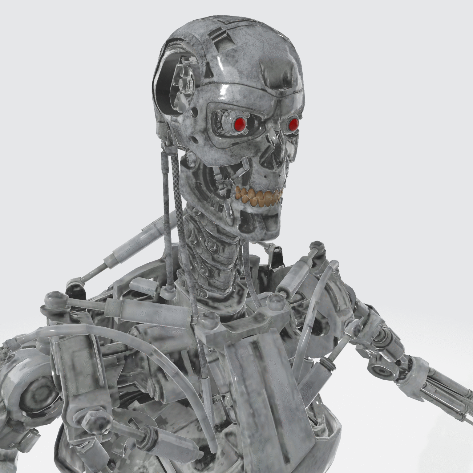Terminator Endoskeleton 3D Model Free glb Download - Get3DModels
